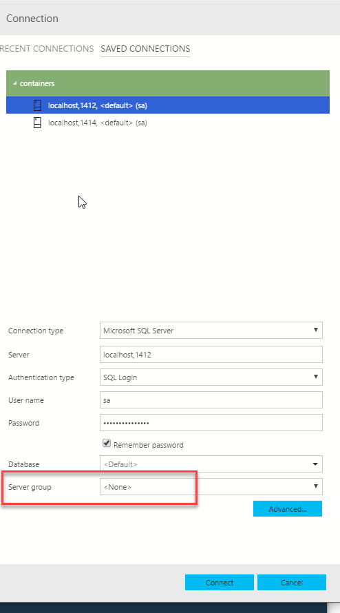 Saved connection when selected does not show actual Server Group in details · Issue #1281 ...