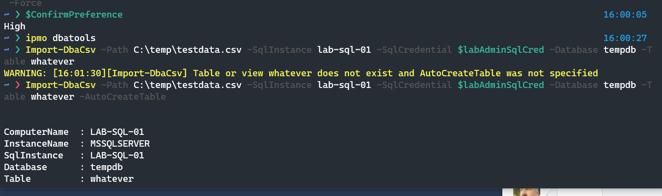 [Bug] Import-DbaCsv prompts for confirmation and throws exception · Issue #6469 · dataplat ...
