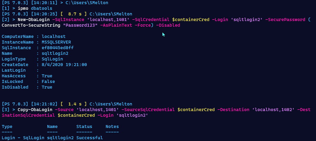 [Bug] Copy-DbaLogin - error when copying disabled sql login (New-DbaLogin) · Issue #6708 ...