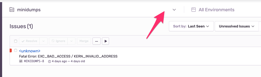 Add settings link (gear icon) to issue list page · Issue #16536 · getsentry/sentry · GitHub