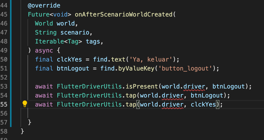call step definition from Hook · Issue #161 · jonsamwell/flutter_gherkin · GitHub