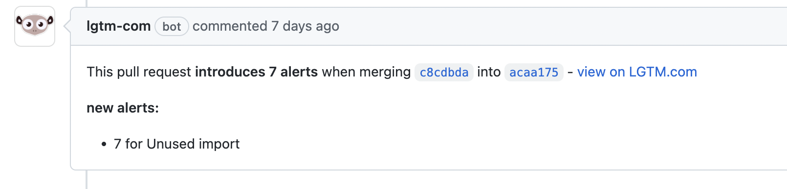 [CI] Enable LGTM's pull request bot · Issue #78425 · pytorch/pytorch · GitHub