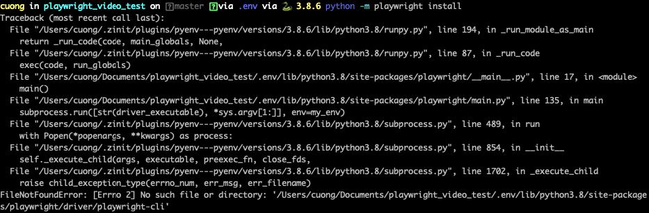 playwright-cli not found on MacOS Big Sur · Issue #304 · microsoft/playwright-python · GitHub