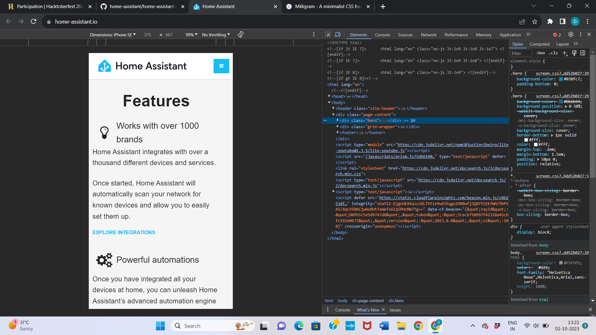 The text in the features section can be align in the center · Issue ...