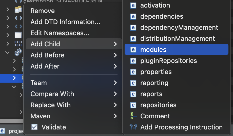 Unable to add and save the modules under profiles in the parent pom.xml file · Issue #1776 ...