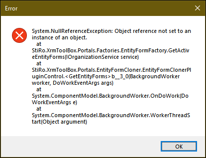 Receive error when trying to launch Portal - Entity Form Cloner · Issue #1 · rolf-stifter/StiRo ...