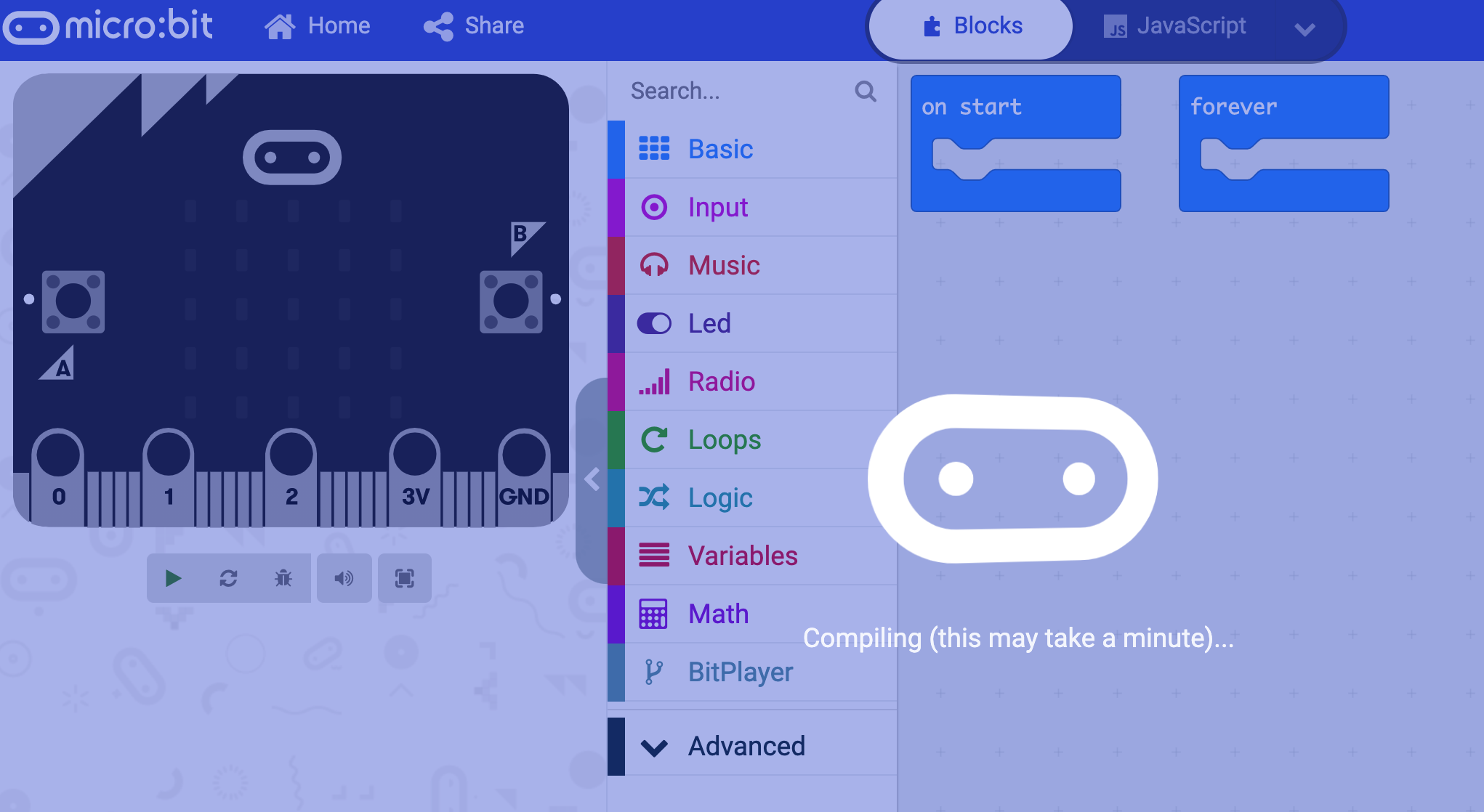 MakeCode keeps compiling forever after adding the extension · Issue #3749 · microsoft/pxt ...