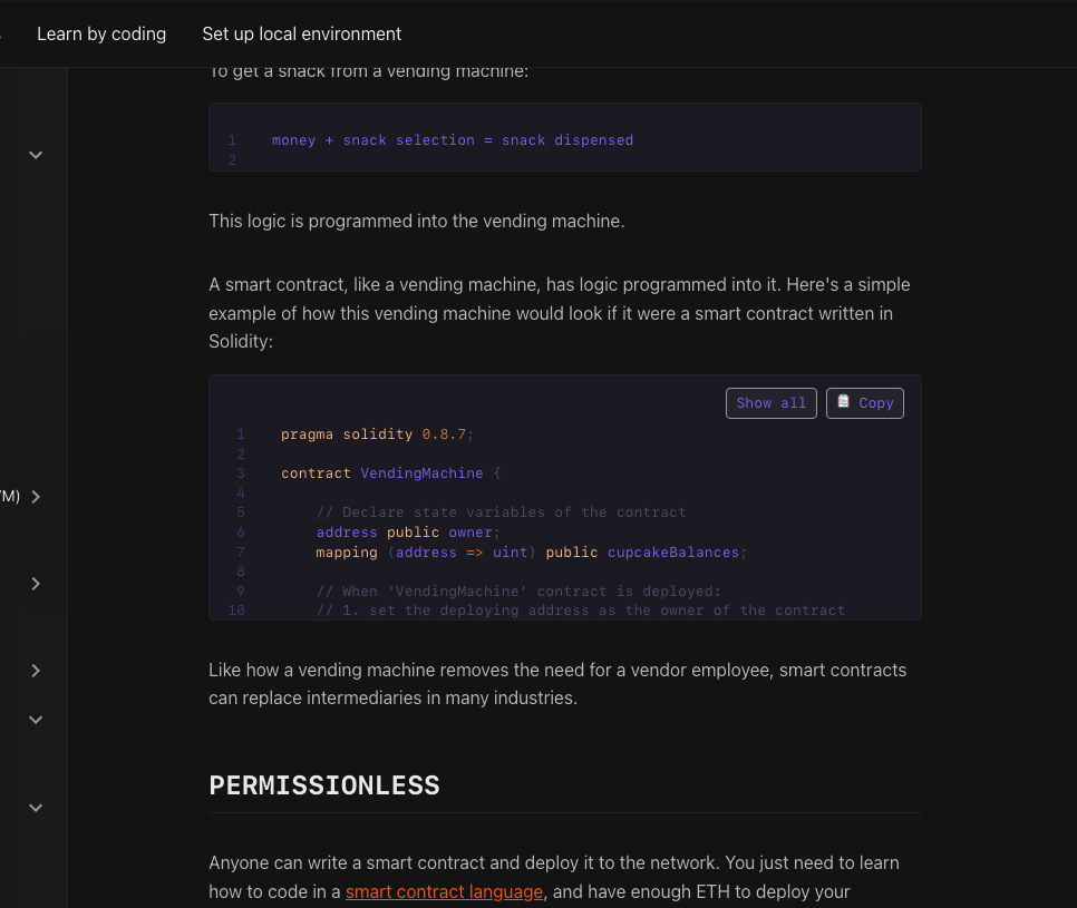 code block have wrong font size · Issue #8076 · ethereum/ethereum-org-website · GitHub