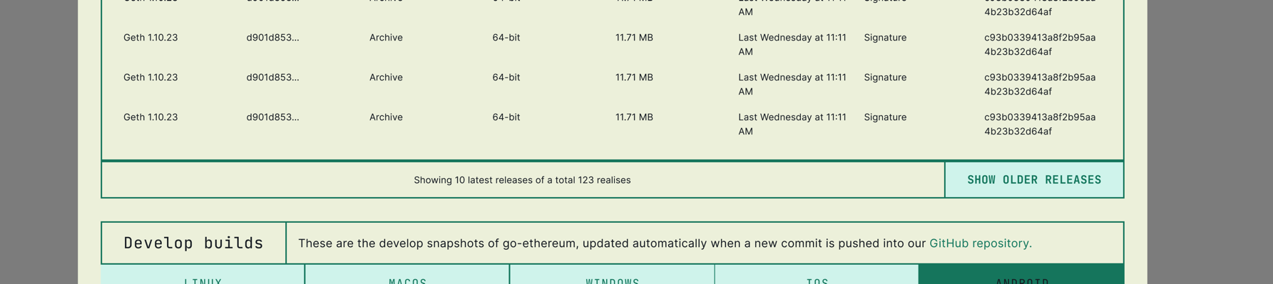 [DESIGN BUG] center the text and use the small text size · Issue #51 · ethereum/geth-website ...