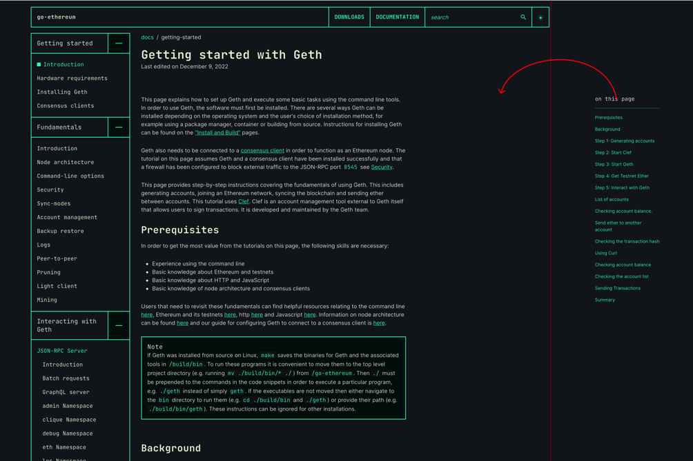 [BUG]table of contents out of place · Issue #147 · ethereum/geth-website · GitHub