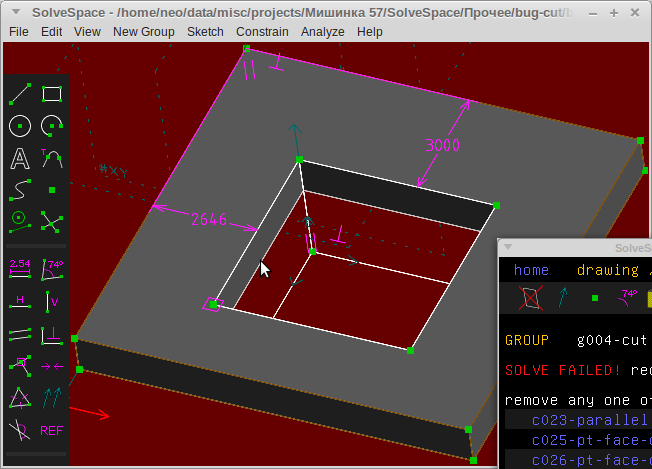 Wrong Detection Of Redundant Constraint 2 · Issue 274 · Solvespace Solvespace · Github