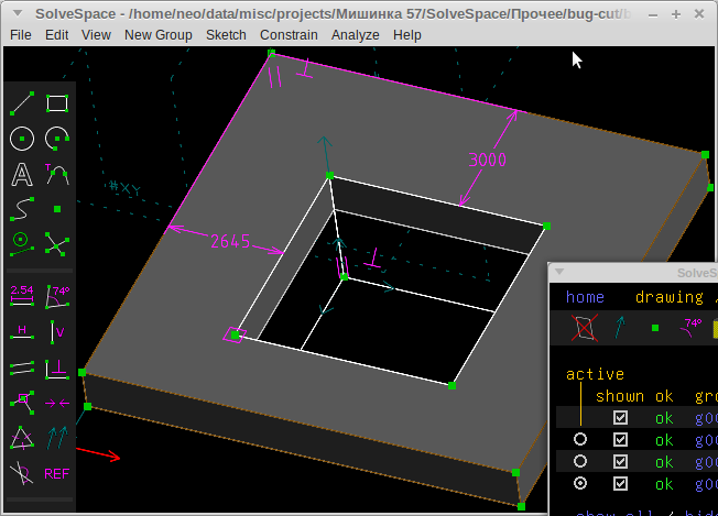 Wrong Detection Of Redundant Constraint 2 · Issue 274 · Solvespace Solvespace · Github
