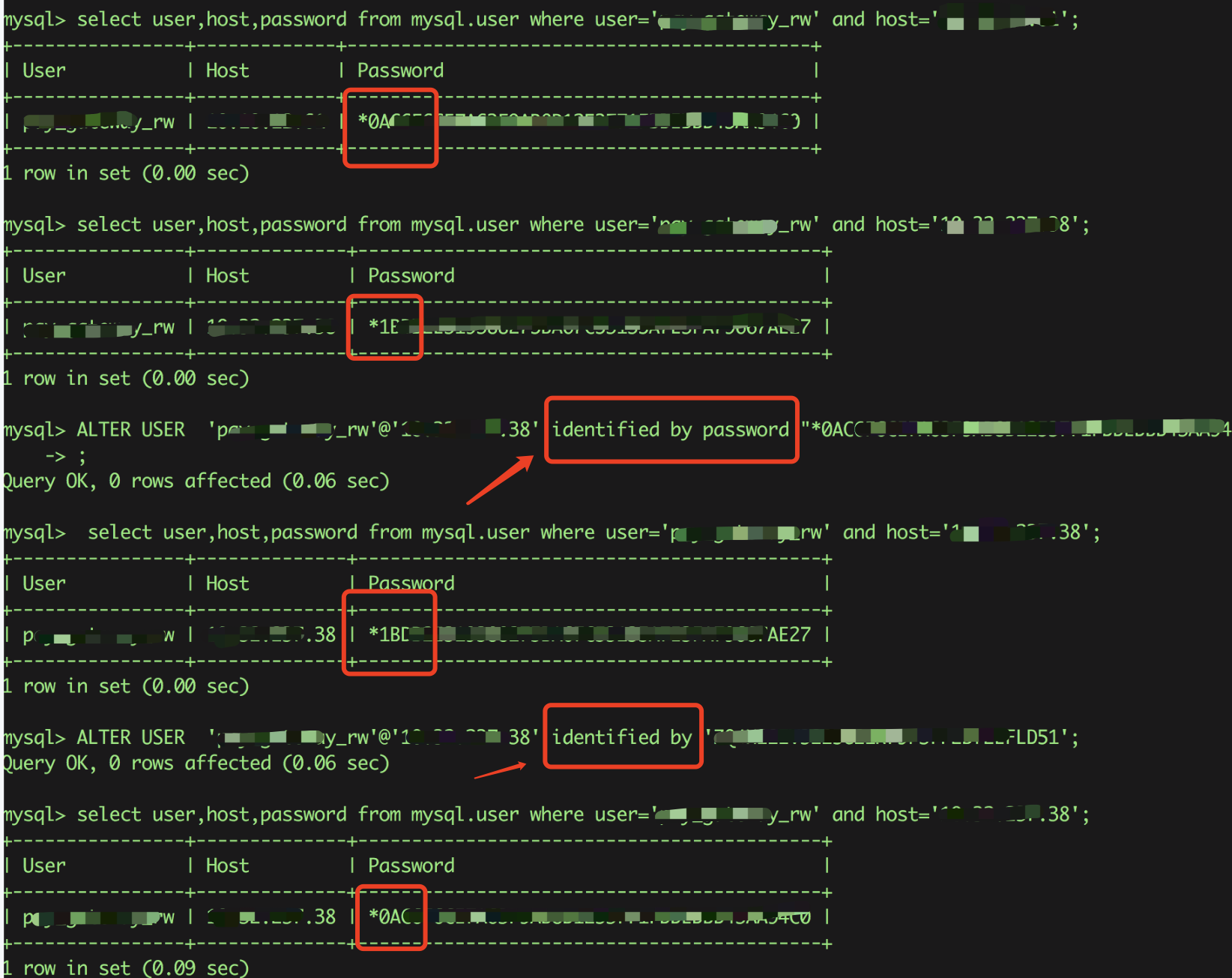 ALTER USER USER() IDENTIFIED BY PASSWORD do nothing · Issue #17247 ...