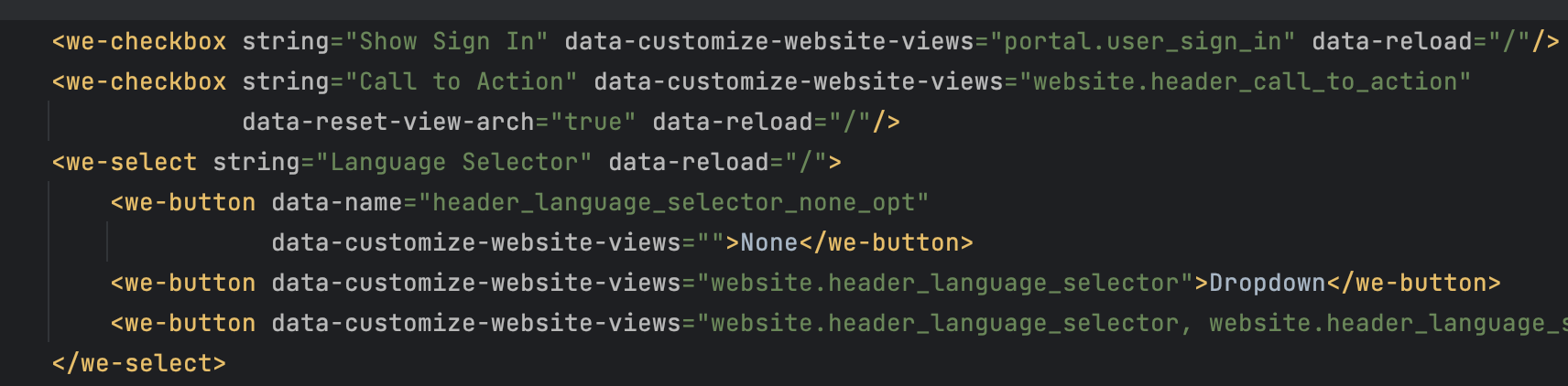 Support Xml Id References For Data Customize Website Views Attribute Of We Checkbox · Issue 138