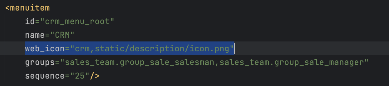 Support Module And File References In Webicon Attribute Of Menuitem · Issue 139 · Odoo Ide
