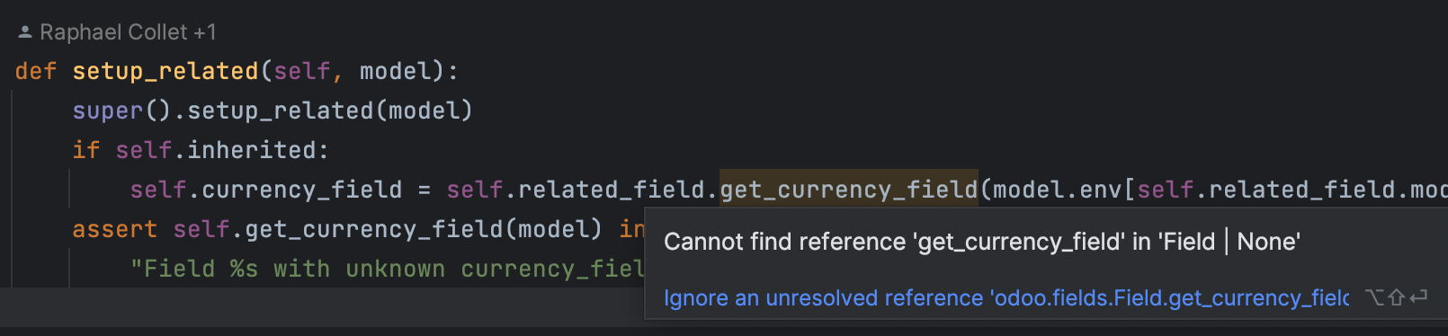 Improve Type Inference For Relatedfield · Issue 166 · Odoo Ide