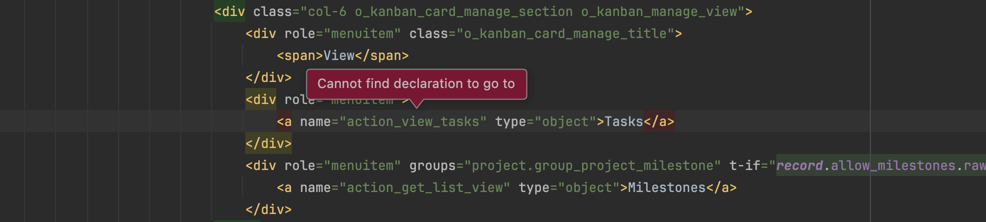 Button Name Completion And Navigation Do Not Work In Kanban Views · Issue 390 · Odoo Ide