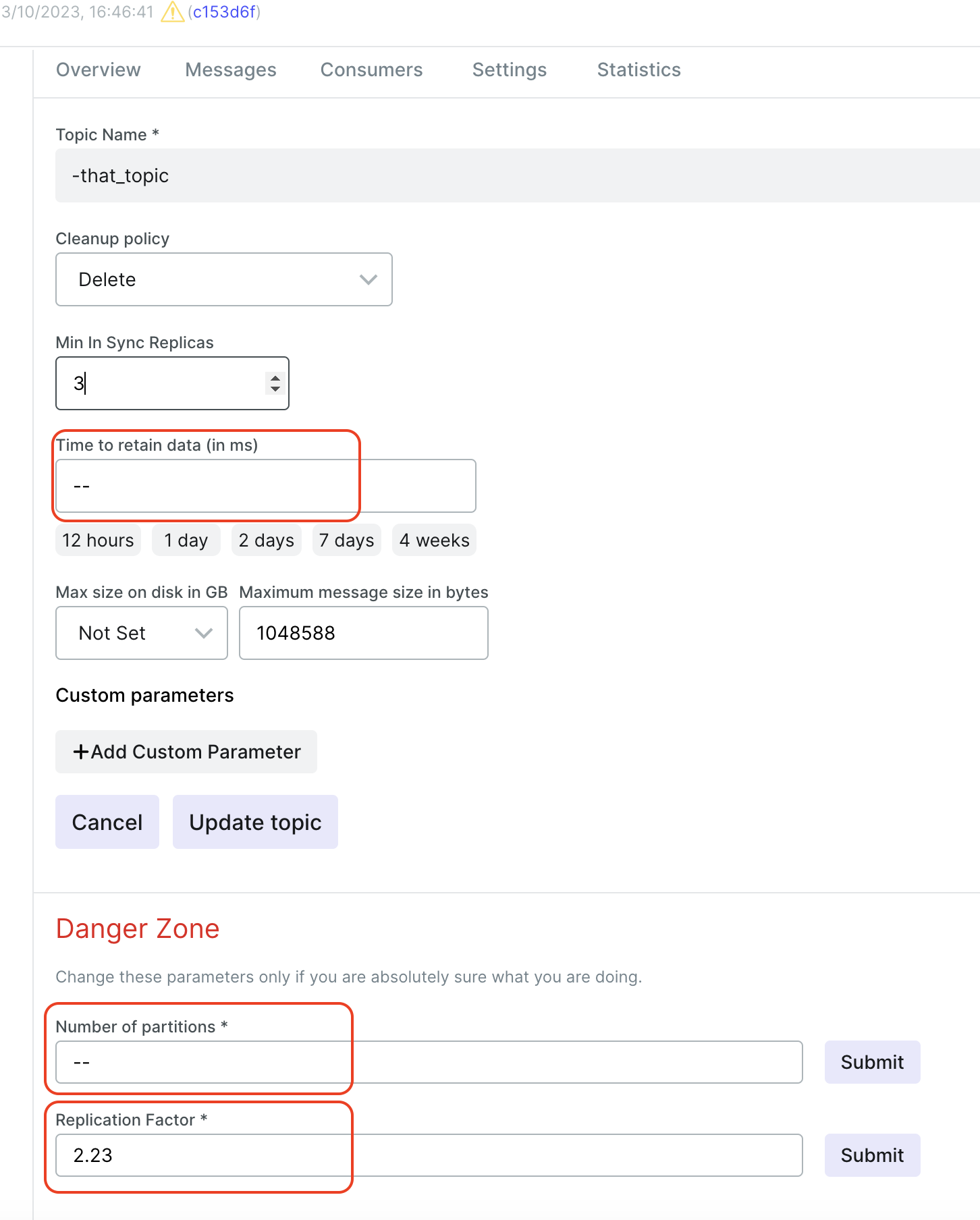[frontend] Topic Create Edit Forbid Entry Of Into Time To Retain Data Number Of