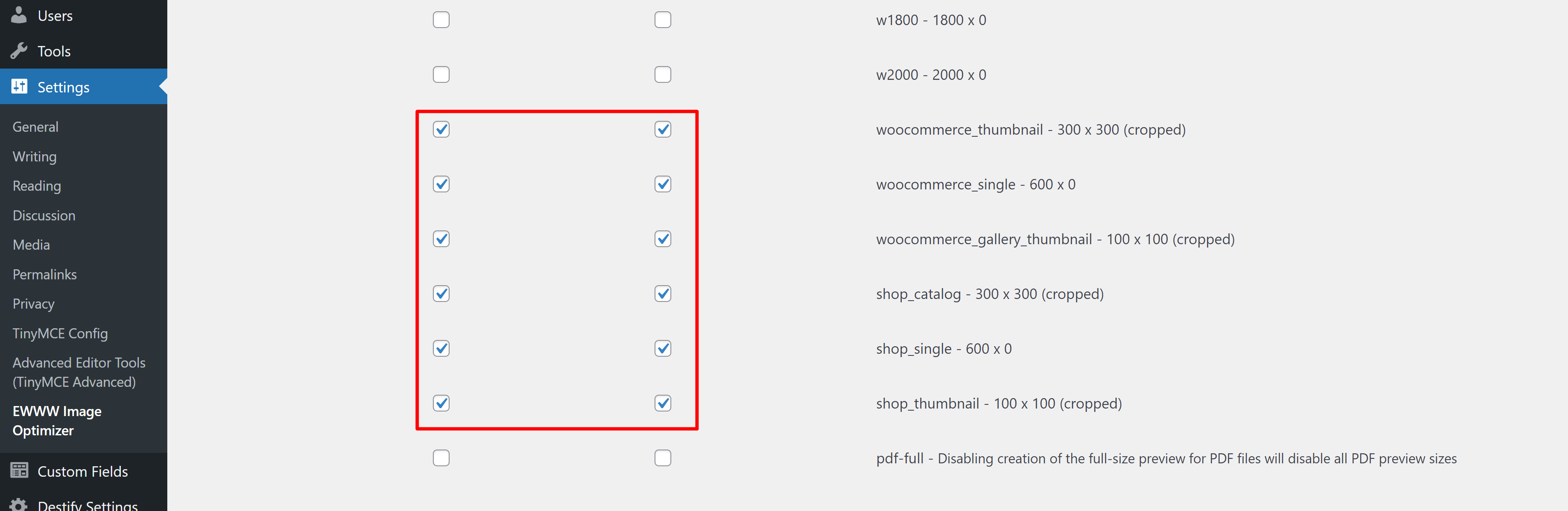 srcset is false when disable woocommerce default image sizes using "Disable Resizes" · Issue ...