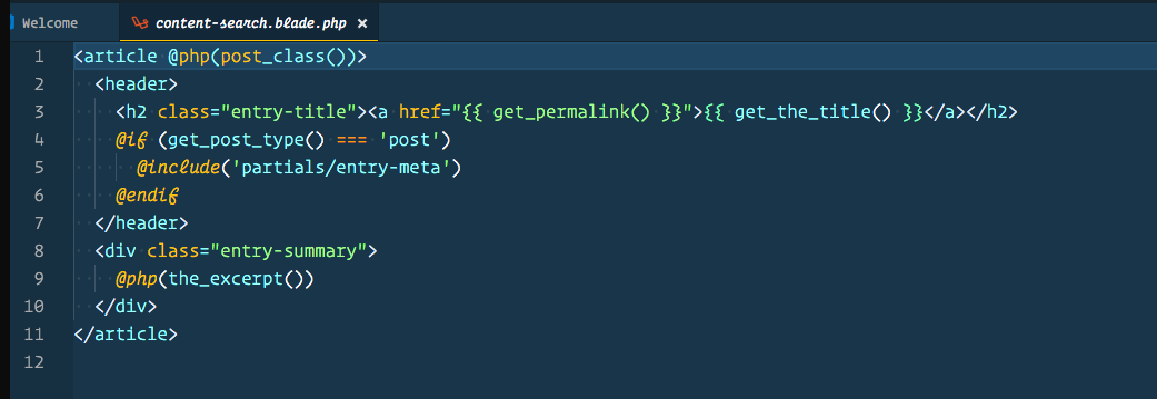 Blade Syntax · Issue 55 · Wesbos Cobalt2 Vscode · Github