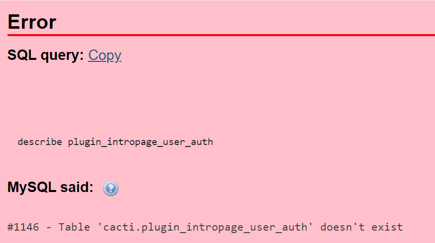 Cmdphp Error A Db Exec Failed Error Field Permissions Doesnt