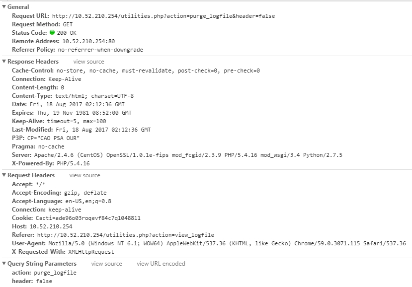 Latest Cacti Github Unable To Purge Cacti Log · Issue 914 · Cacticacti · Github