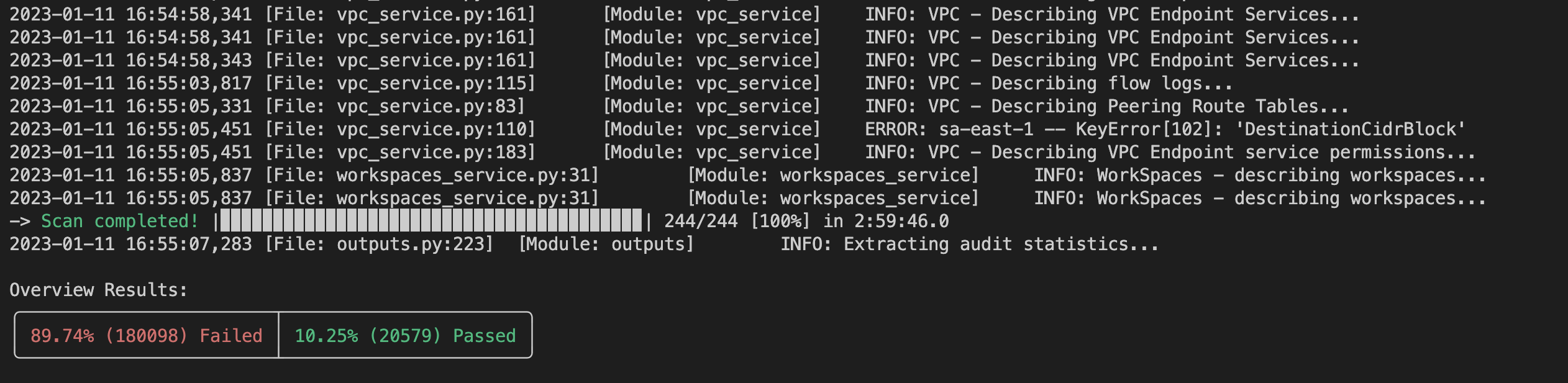 [Bug]: Prowler is running check for ever · Issue #1674 · prowler-cloud/prowler · GitHub