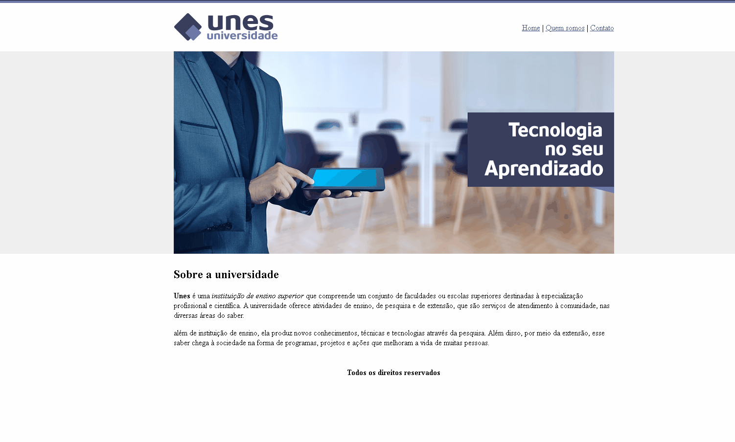 GitHub - Gussball/Projeto-1-Site-Unes: Site de uma faculdade fictícia utilizando apenas HTML5.