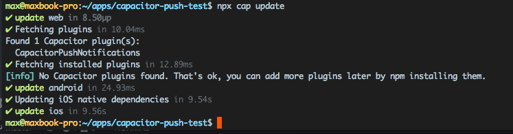 Incorrect Update Plugin Text · Issue 408 · Ionic Teamcapacitor · Github
