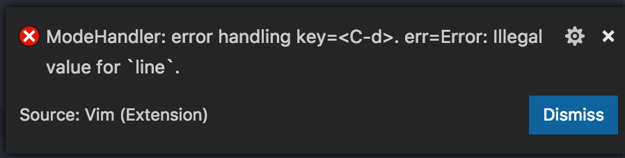 ModeHandler: error handling key · Issue #3361 · VSCodeVim/Vim · GitHub