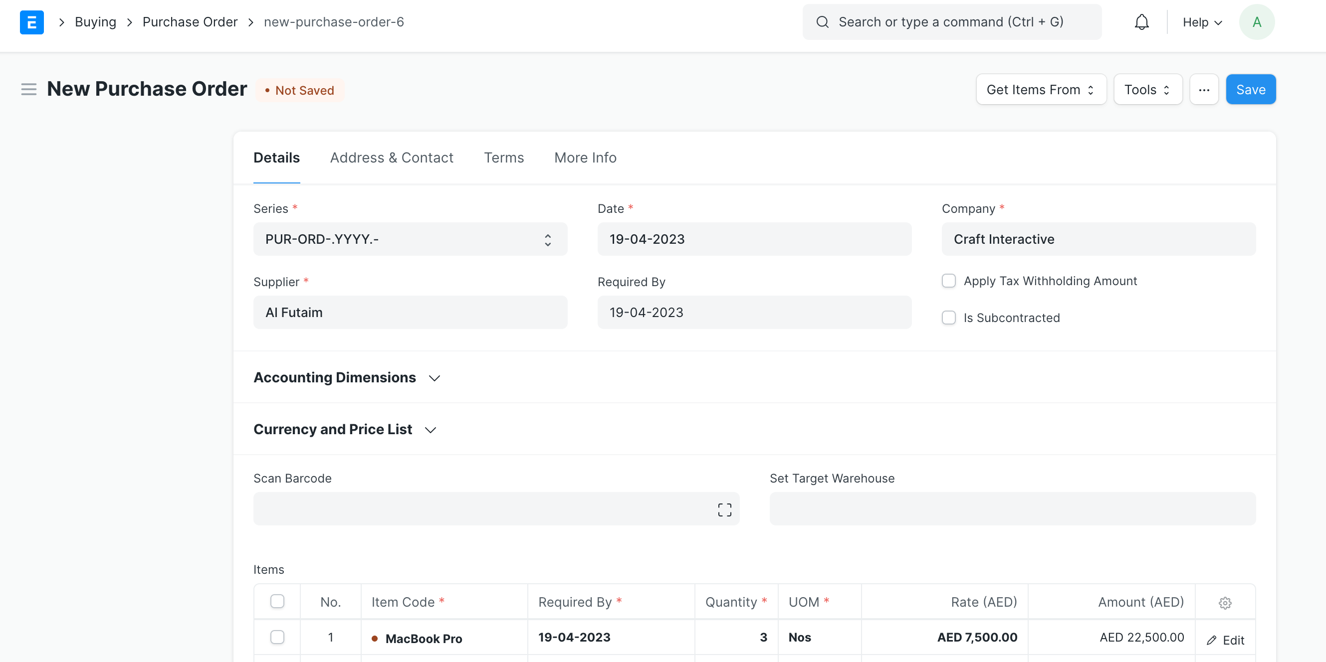 Unable to Save Purchase Order created from Material Request · Issue #34932 · frappe/erpnext · GitHub