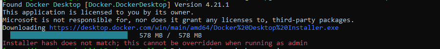 Cant Install Or Upgrade To V4211 With Winget · Issue 13634 · Dockerfor Win · Github
