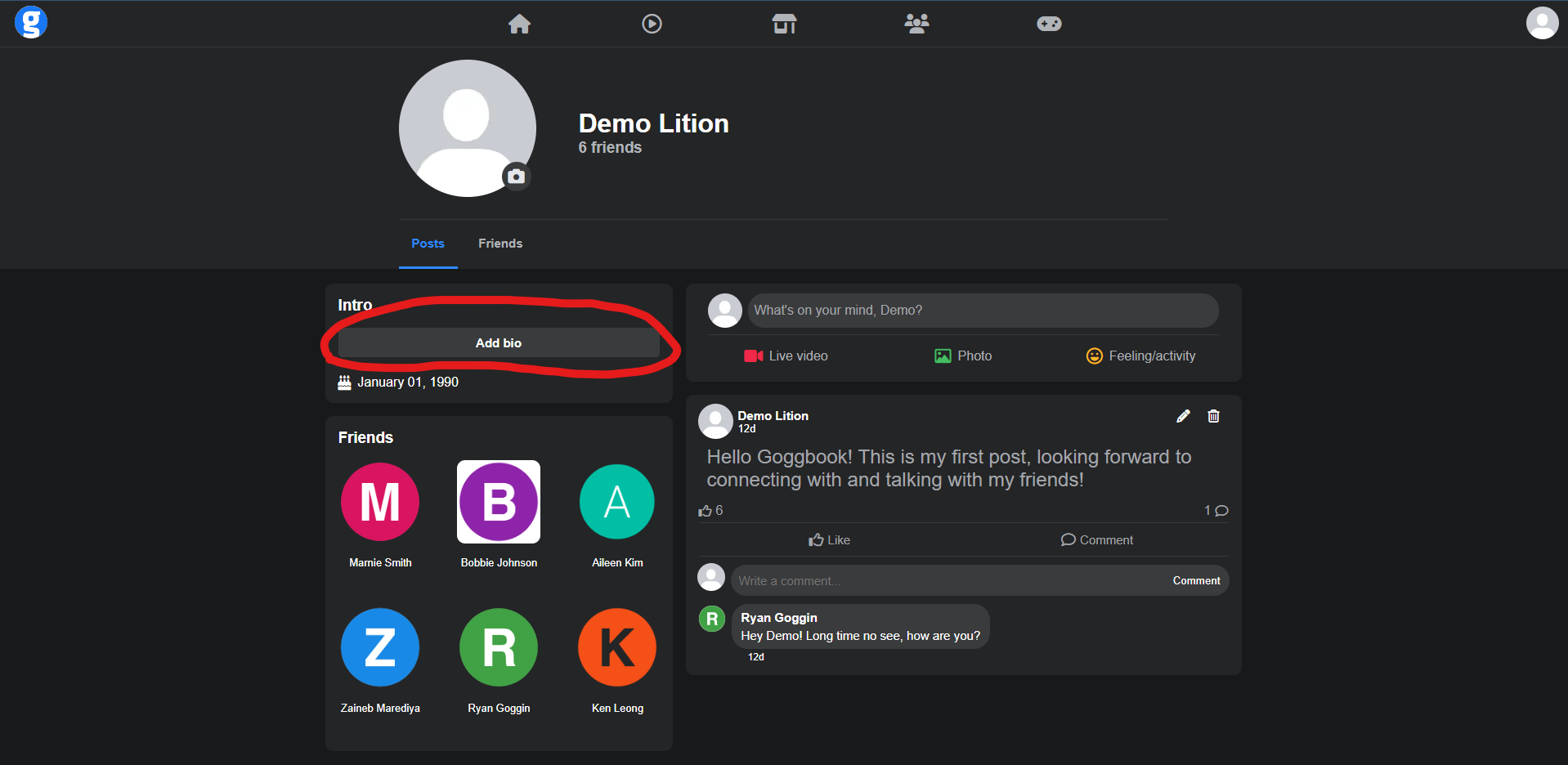 GitHub - ryangoggin/Goggbook: Fullstack project (Flask backend/React ...
