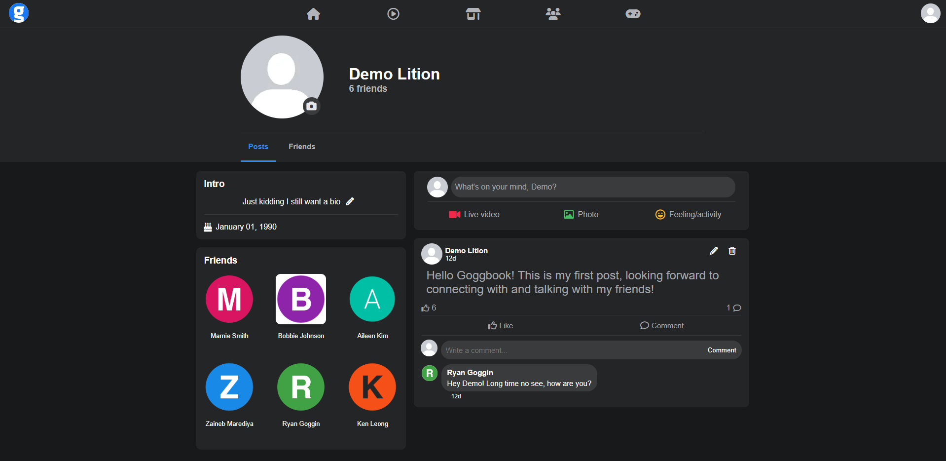 GitHub - ryangoggin/Goggbook: Fullstack project (Flask backend/React frontend) that is a ...