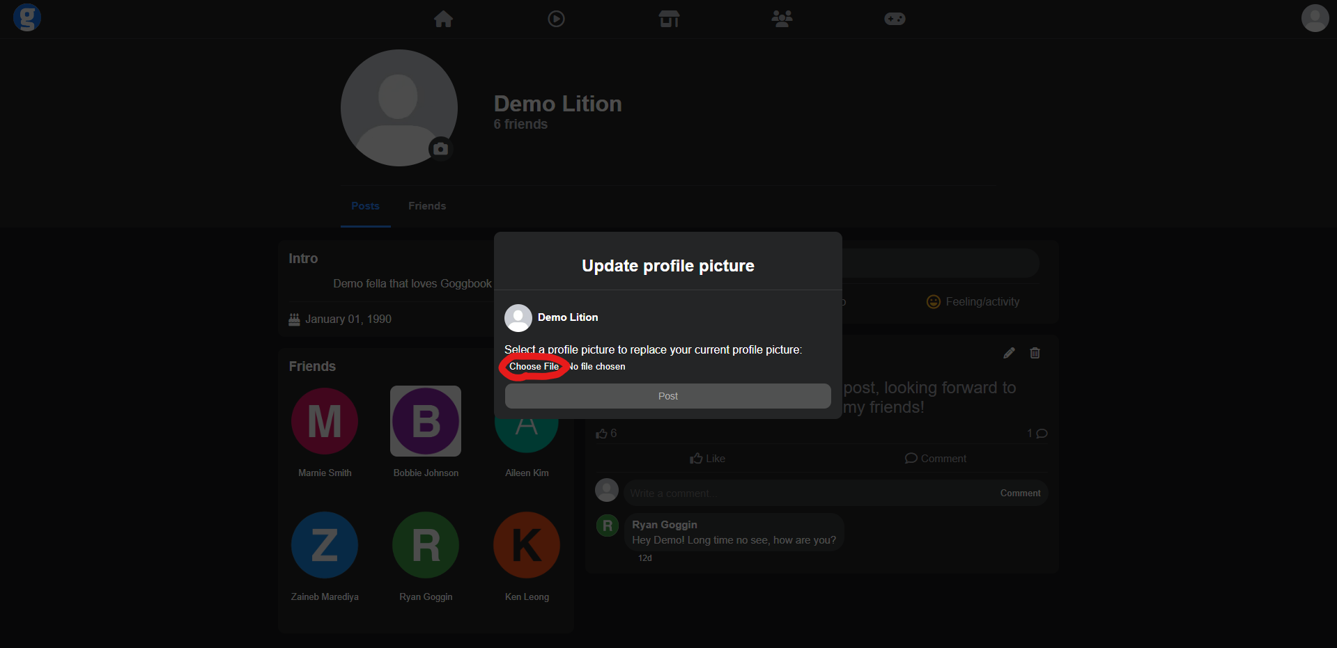 GitHub - ryangoggin/Goggbook: Fullstack project (Flask backend/React frontend) that is a ...