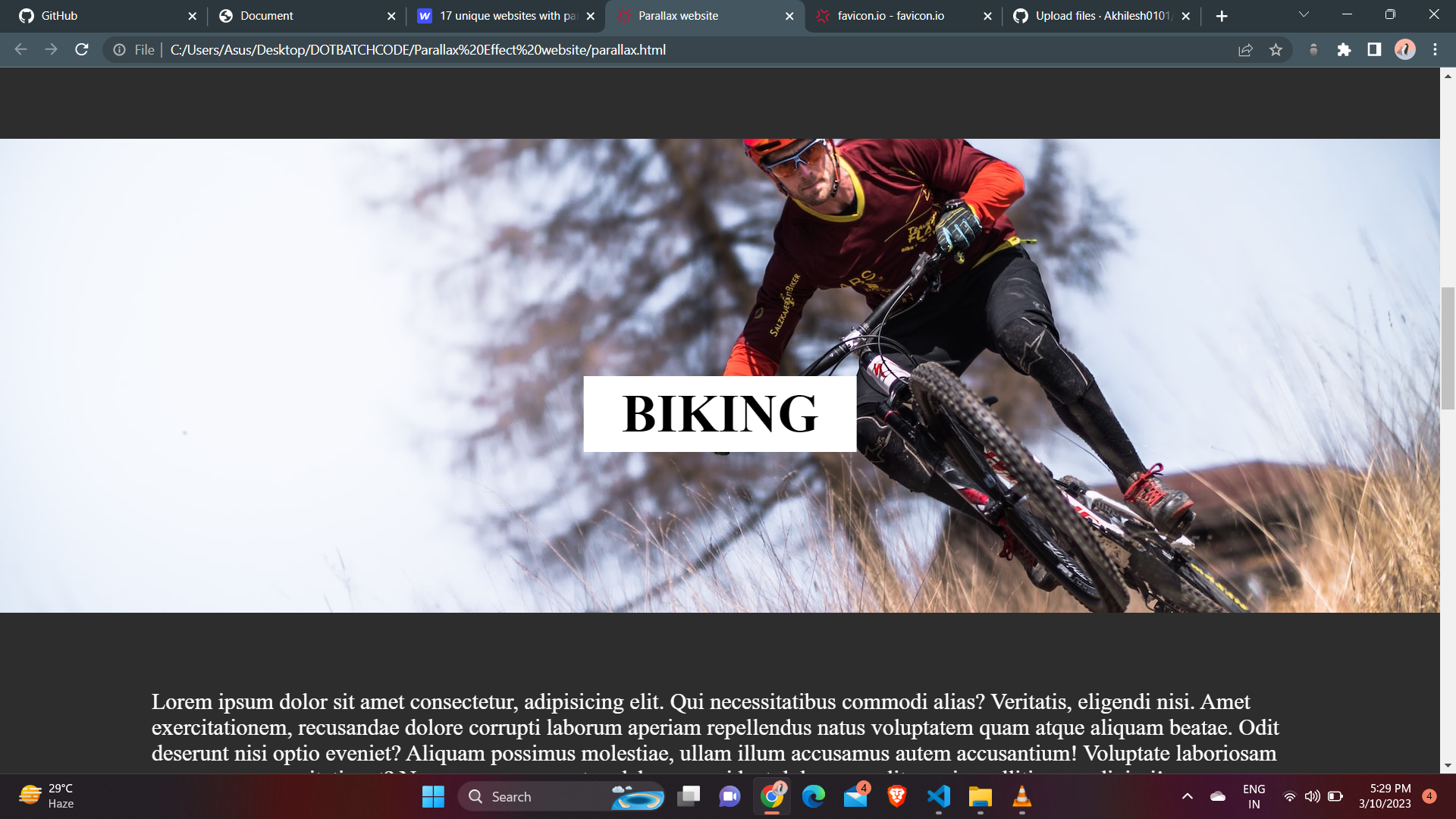 Github Akhilesh0101parallax Website This Is A Parallax Website Using Html And Css