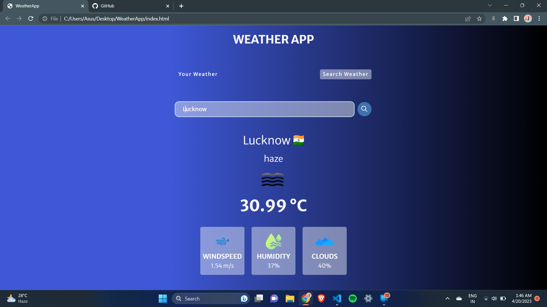 GitHub - Akhilesh0101/WeatherApp