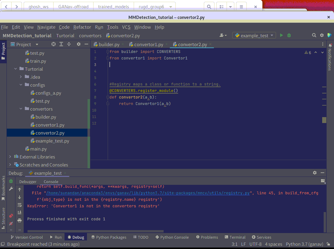 Convertor1 is not in the converters registry · Issue #2275 · open-mmlab ...