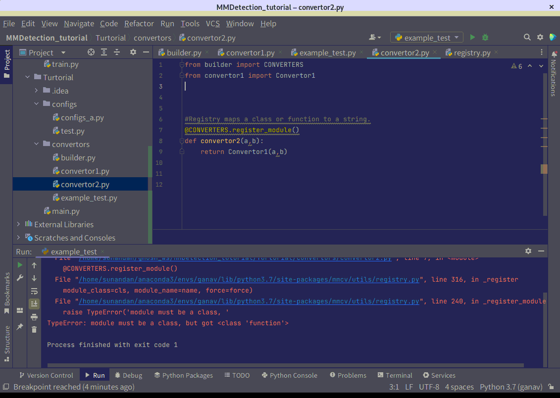 Convertor1 is not in the converters registry · Issue #2275 · open-mmlab/mmcv · GitHub