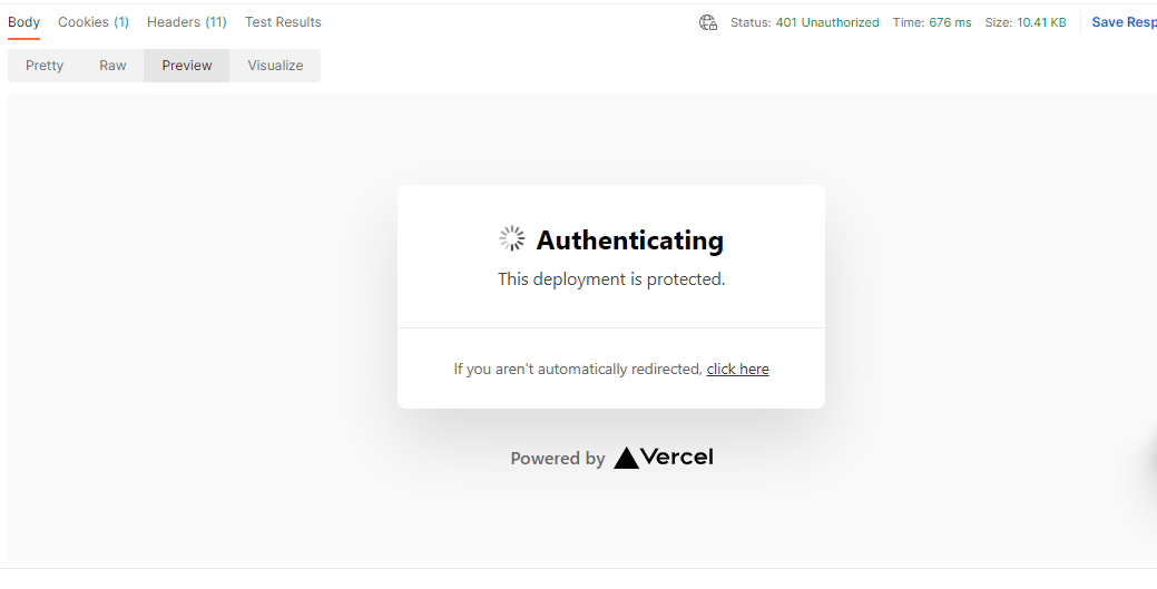Access To Nextjs App Api Routes Deployed On Vercel Protected