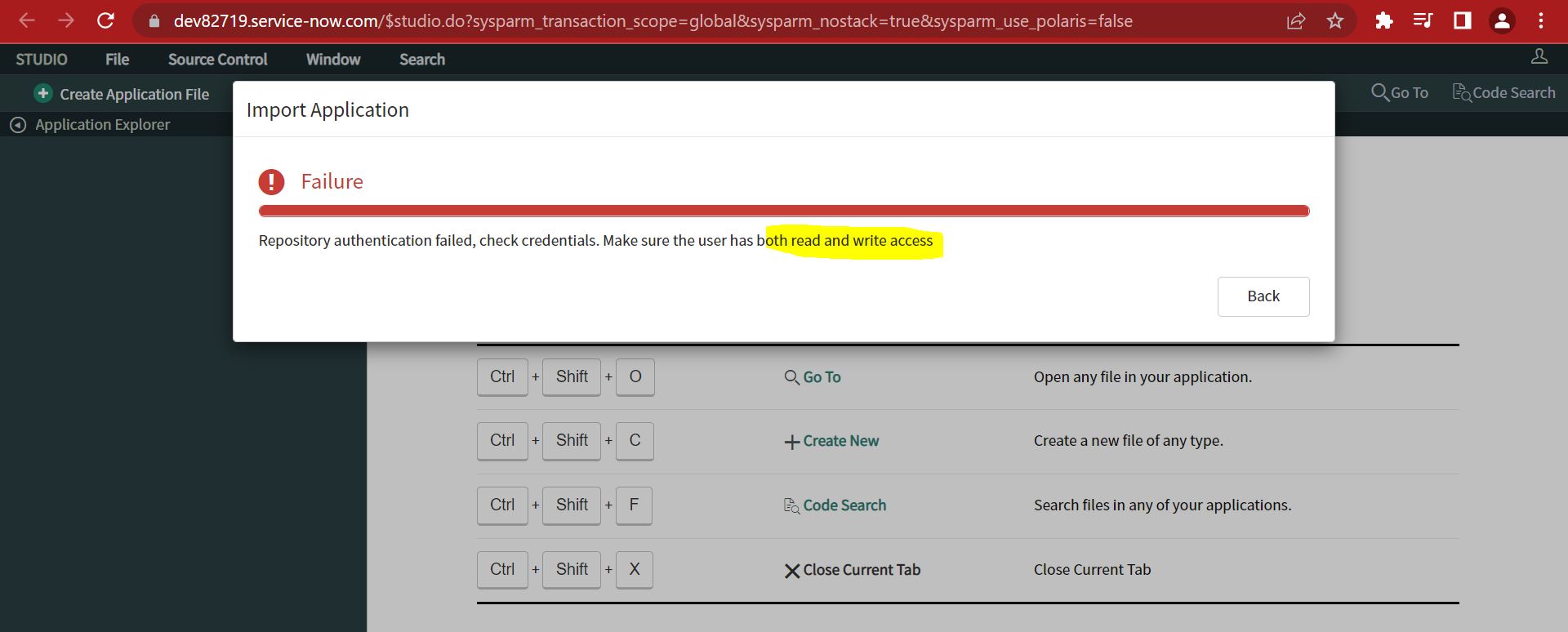 I Am Unable To Import The Needit Repository From Github To Servicenow Personal Developer 