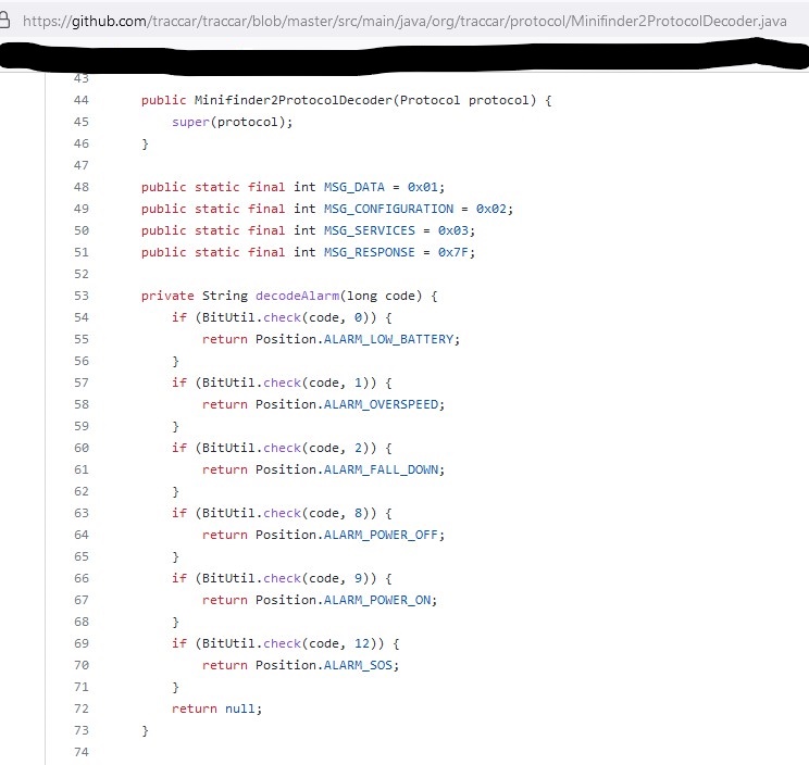 More Alarm Bits For Minifinder2 Protocol · Issue 5013 · Traccartraccar · Github 