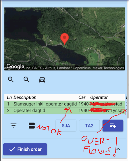 DataTable behave different on web (Chrome android) vs native (android) both on emulator and ...