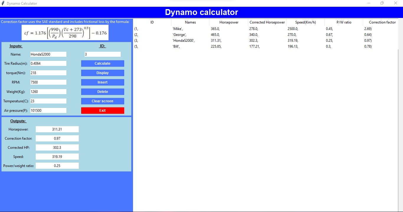 Github Sabih Rahman5dynamo Calculator A Simple Industrial Application To Calculate The