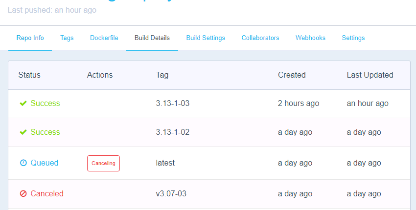 Cannot Cancel Automated Build · Issue #1352 · docker/hub-feedback · GitHub