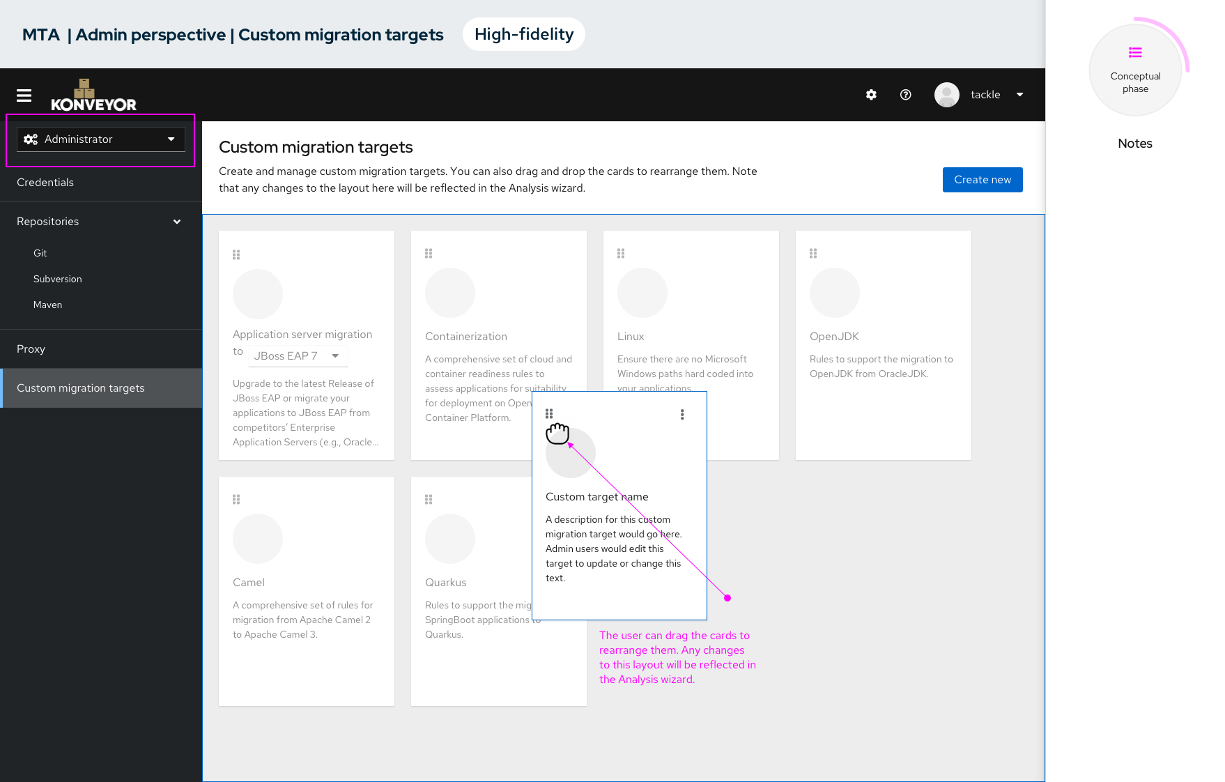 Add drag and drop functionality to targets page · Issue #592 · konveyor/tackle2-ui · GitHub