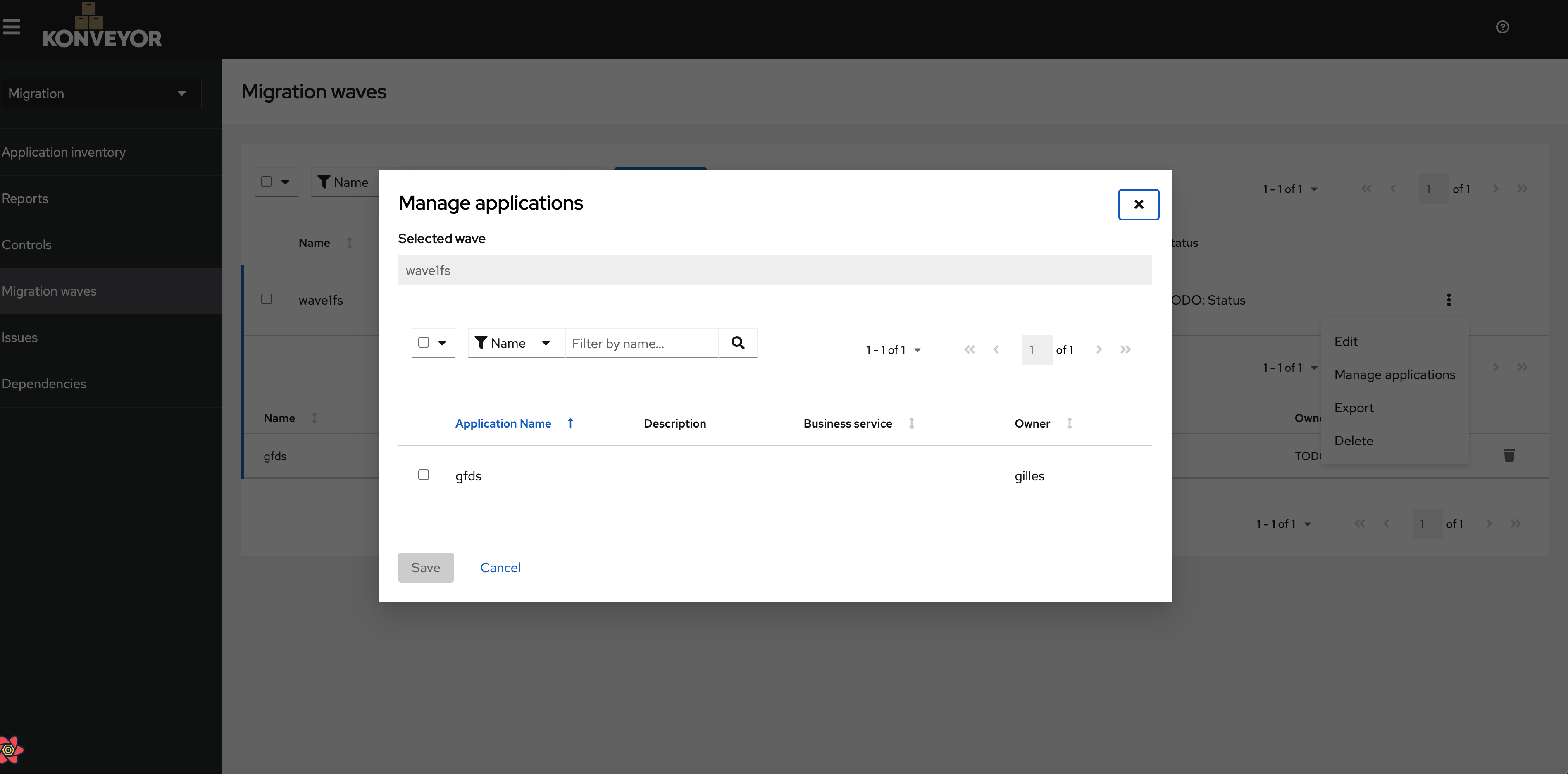 Manage applications view - edit support · Issue #876 · konveyor/tackle2-ui · GitHub