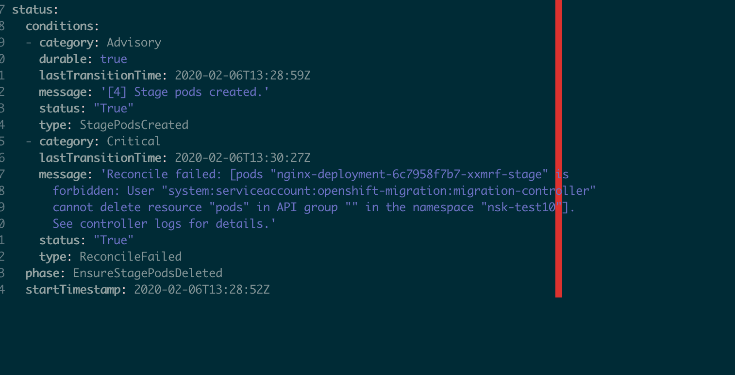 Unhandled error when attempting a stage · Issue #661 · migtools/mig-ui · GitHub