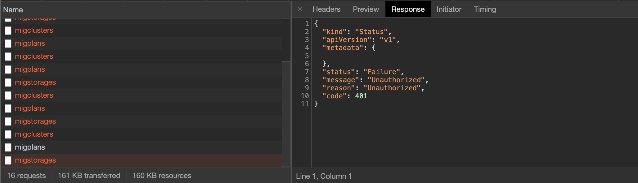 Connection error handling missing an unauthorized case · Issue #782 · migtools/mig-ui · GitHub