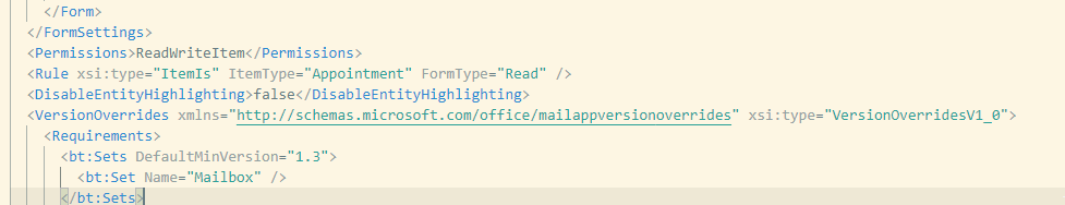 Add in Bar ignoring Rule in Manifest · Issue #3201 · OfficeDev/office-js · GitHub